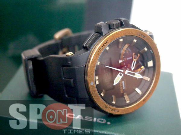 Casio Protrek Triple Sensor Ver.3 Vintage Gold Tough Solar Men's Watch ...