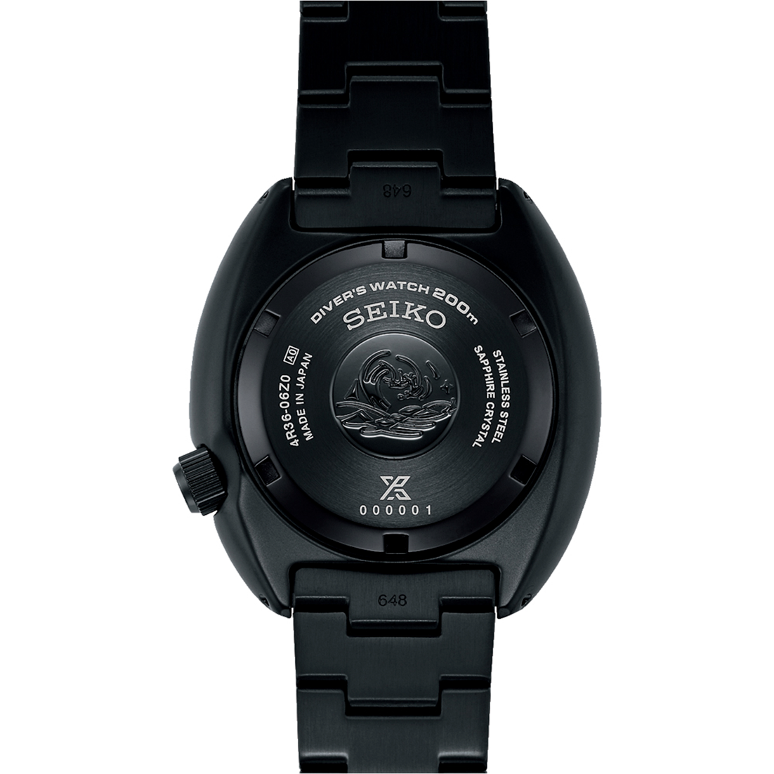Seiko Prospex Black Series ‘Night Vision’ Turtle Diver Men's Watch SRP ...
