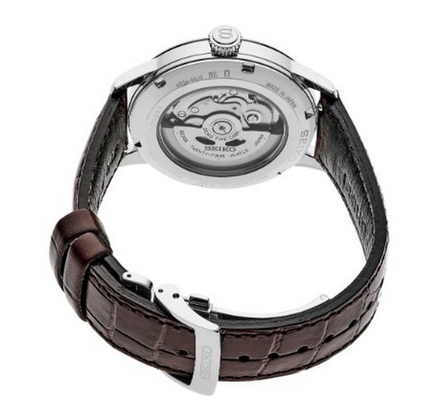 Seiko Presage Acacia Cocktail Automatic Leather Strap Men's Watch SSK0 ...