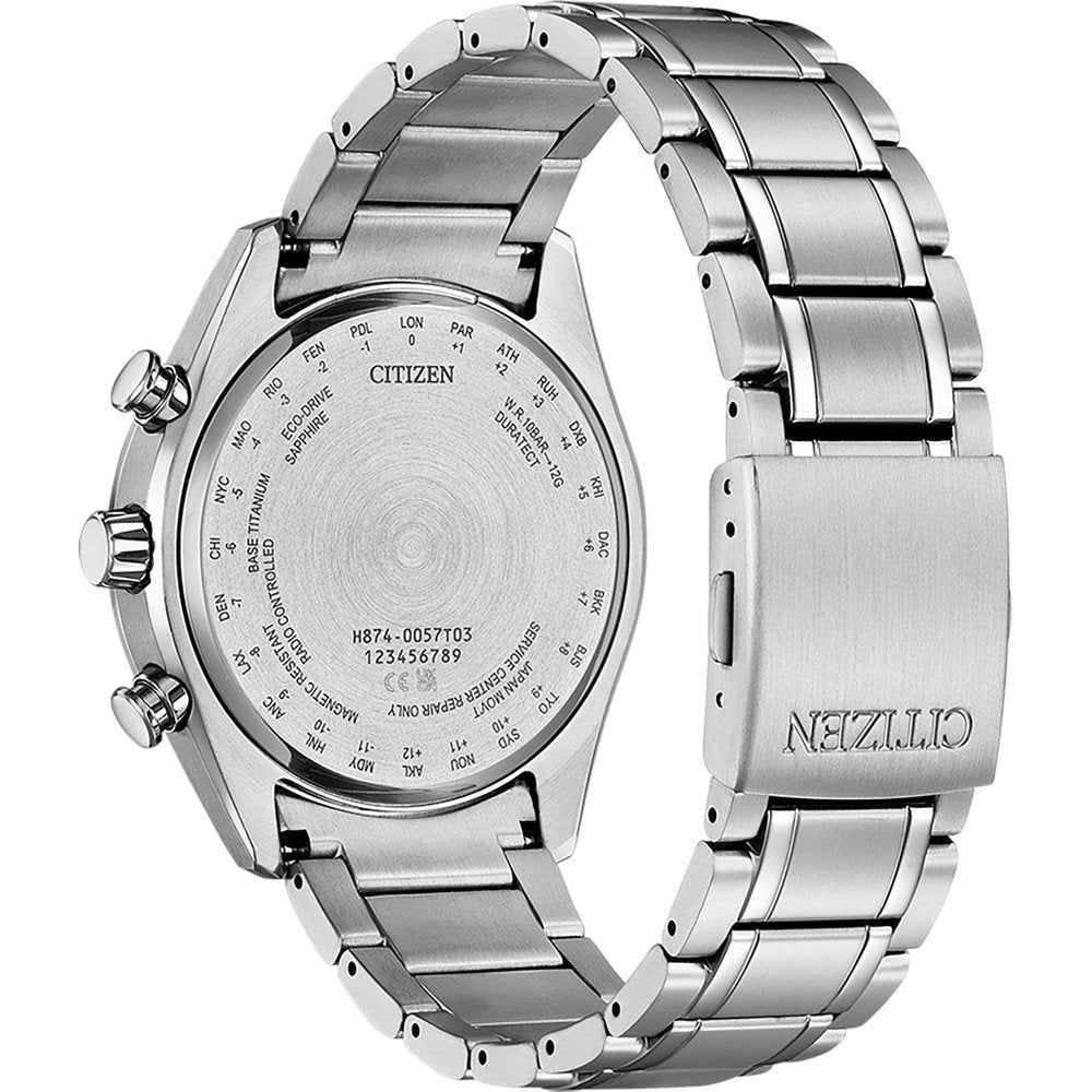 Citizen Eco Drive Titanium Radio Controlled Moonphase Men's Watch BY10 ...