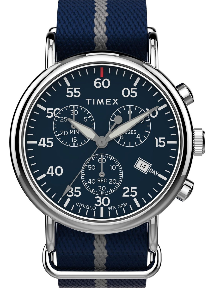 Timex Weekender Chronograph Nylon Strap Men's Watch TW2T73800 – Spot On ...